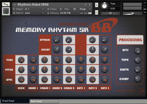 Rhythmic Robot Beat Room: vintage Kontakt drum machines