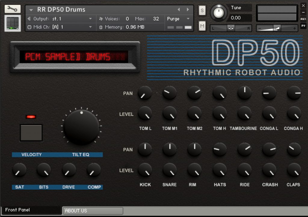 Rhythmic Robot Beat Room: vintage Kontakt drum machines